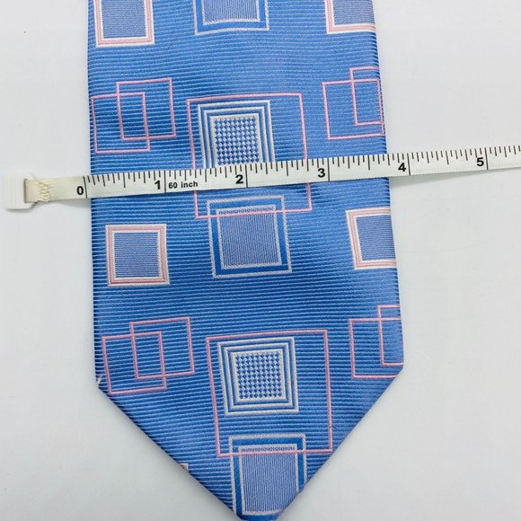 Van Garie | Accessories | Van Garie Mens Tie Blue Square 0 Silk | Poshmark